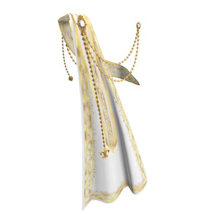 1.0 Royal sash with cape - white/gold | Roblox Item - Rolimon's