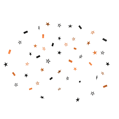 Halloween Orange and Black Star Confetti | Roblox Item - Rolimon's