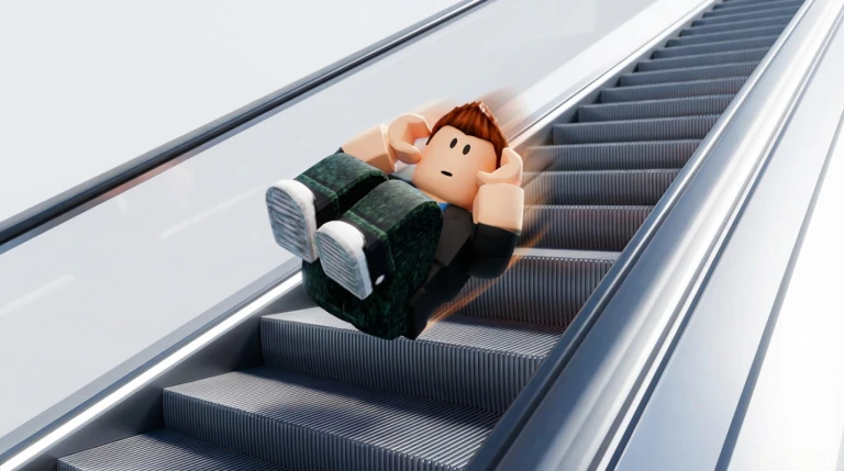 Climb & Roll Down Escalator | Roblox Game - Rolimon's