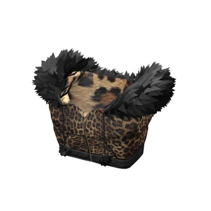 Cropped Cheetah Y2K Vest Black Fur 2000s Mcbling | Roblox Item - Rolimon's