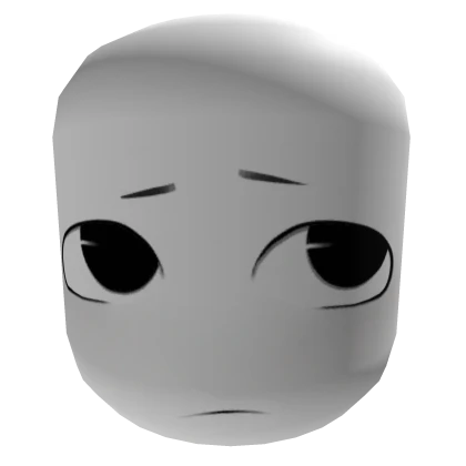 (🤍) Sad Guy Mask (White and black eyes) | Roblox Item - Rolimon's