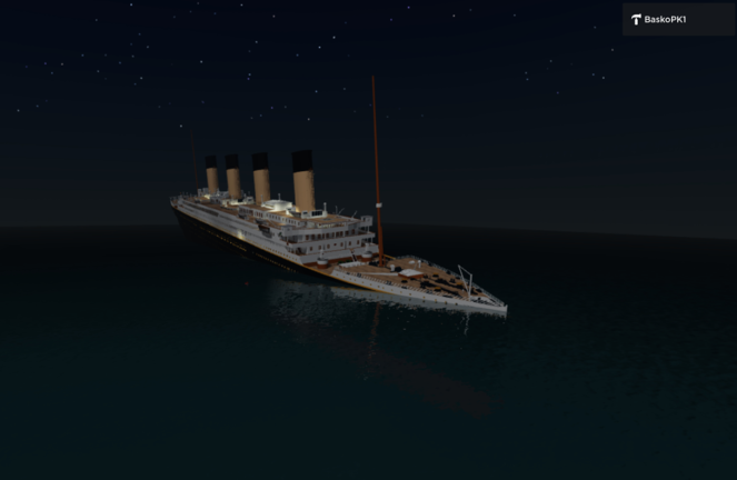 Naufrágio do navio Titanic - Roblox