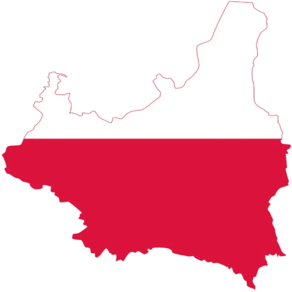 Flag map of Poland (1918-1939)