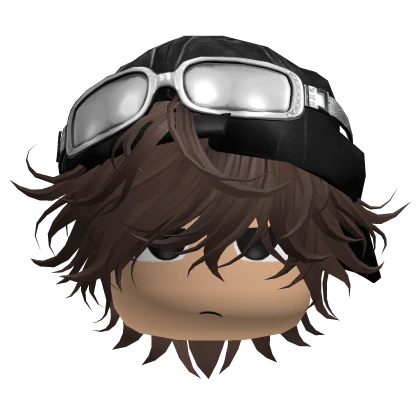 Messy Emo Brown Hair W/ Y2k Cap & Side Glare | Roblox Item - Rolimon's