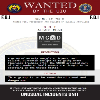 UIU Wanted poster