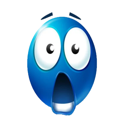 Shocked Blue Emoji