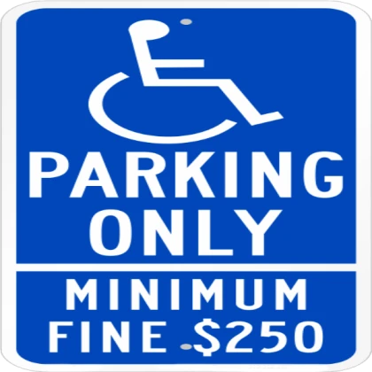 Handicap parking only