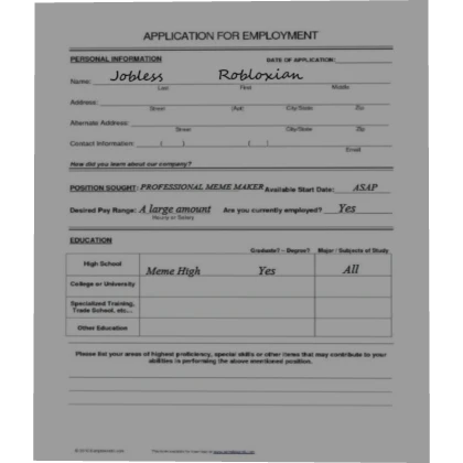 JOB APPLICATION | Roblox Item - Rolimon's