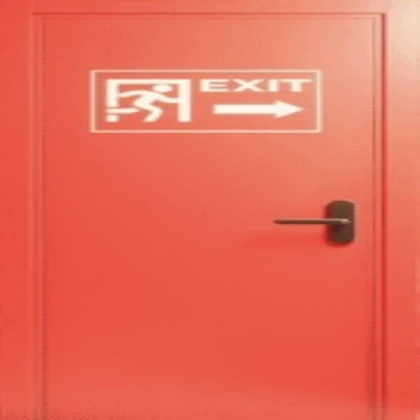 Exit door from tadc