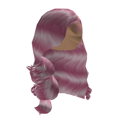 Baby Pink Flowy Layered Curly Side Part | Roblox Item - Rolimon's
