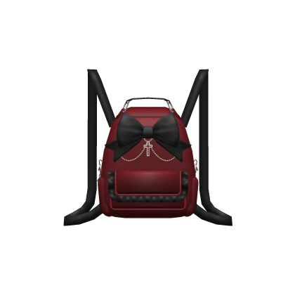1.0 red black jirai kei kawaii cute goth backpack | Roblox Item - Rolimon's