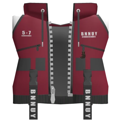 [R6] Red Bunny Techwear Puffy Jacket | Roblox Item - Rolimon's