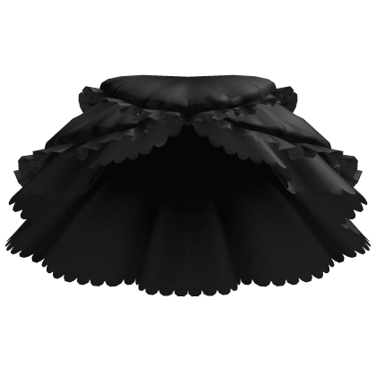 Saia de Princesa Preta Ruffled - Roblox