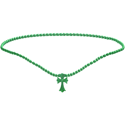 Green silicone chrome beaded necklace | Roblox Item - Rolimon's