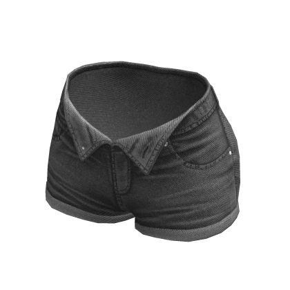 Celana Pendek Jean Terbuka Denim Abu-abu Terbuka Terkelupas Y2K - Roblox