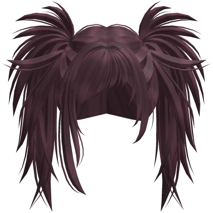 🤍 gyaru v-kei messy pigtails berry red | Roblox Item - Rolimon's
