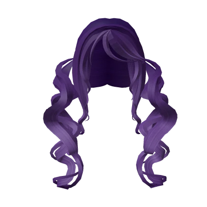 Messy curly purple pigtails | Roblox Item - Rolimon's