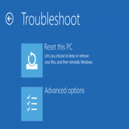 Windows Troubleshoot Menu