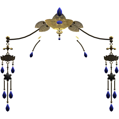 Empress Beaded Imperial Headpiece Gold Blue Roblox Item Rolimon S