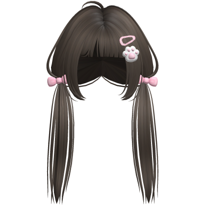 pata kawaii de coleta baja recta marrón con pinzas - Roblox