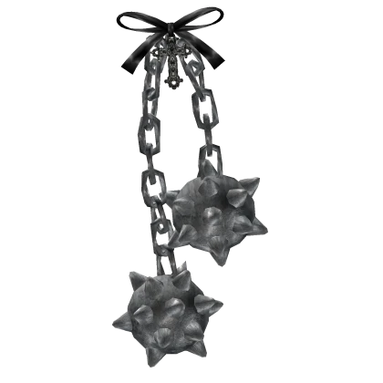 Cutesy Chain Mace + Black Ribbon & Gothic Cross | Roblox Item - Rolimon's
