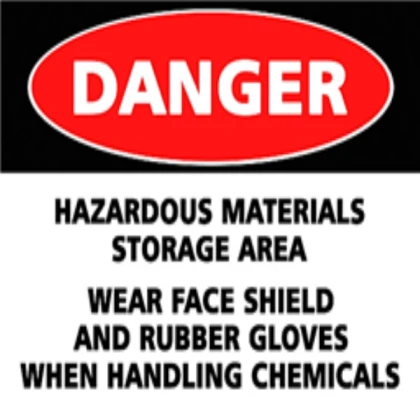 danger sign decal
