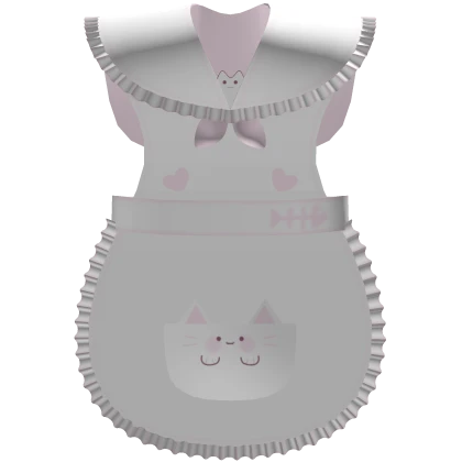 ≽♡ Pink Maid Cat Ruffled Heart Apron ♡≼ | Roblox Item - Rolimon's