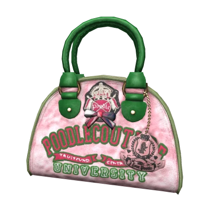 Vintage 2000s Velour Bowler Bag | Pink & Green | Roblox Item - Rolimon's