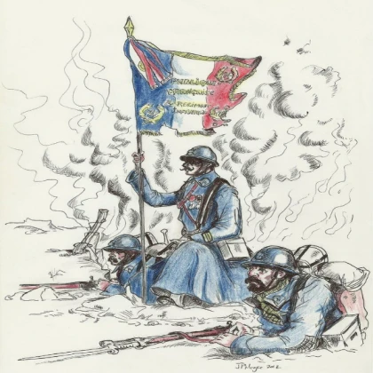 Ww1 France propaganda style picture