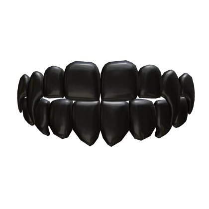 Doubled Fanged Black Grills | Roblox Item - Rolimon's