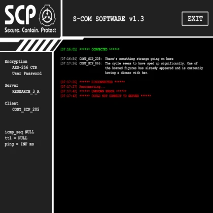 SCP Monitor Screen