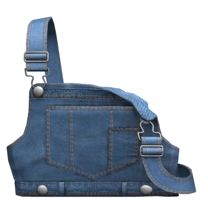 Denim Overalls Shoulder-Off Top 3.0 - Blue | Roblox Item - Rolimon's