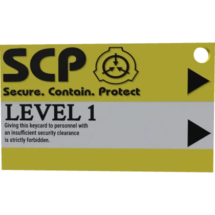 SCP Level 1 Keycard | Roblox Item - Rolimon's