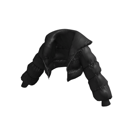 Chaqueta de chaqueta brillante de manga larga negra - Roblox