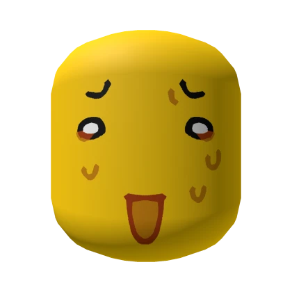 Scared Nervous Noob Face [Yellow] | Roblox Item - Rolimon's