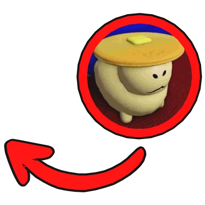 pancake gubby red pointing meme circle forsaken | Roblox Item - Rolimon's