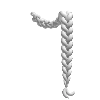 Long Front Braid Extension - White [1.0 R6] | Roblox Item - Rolimon's