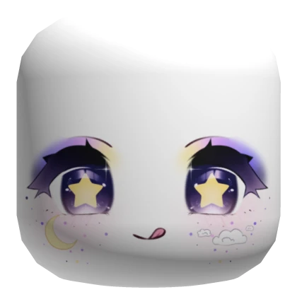 kawaii chibi starry night galaxy hungry face | Roblox Item - Rolimon's