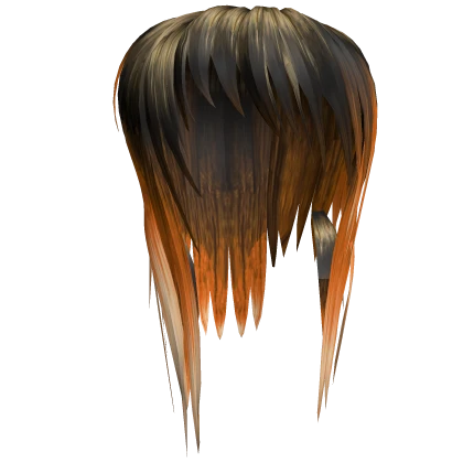 Orange & Black Dipdye Ombre Scene Hair | Roblox Item - Rolimon's