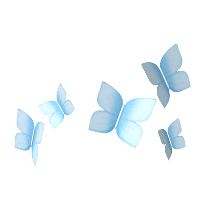 Blue Butterflies on face - Roblox