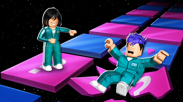 Pont de verre impossible! (Squid Game) - Roblox