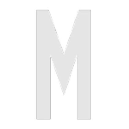 Letter M Road Marking