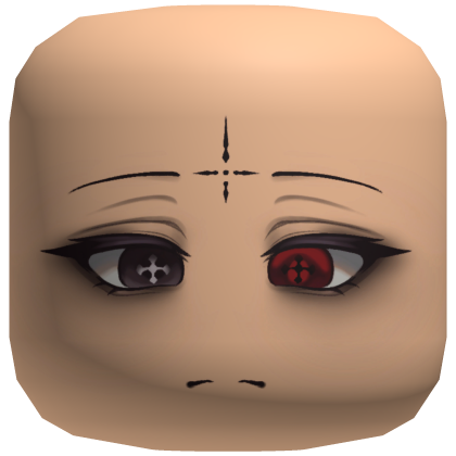 Chibi Cross Eyed Cara Negra y Roja - Roblox