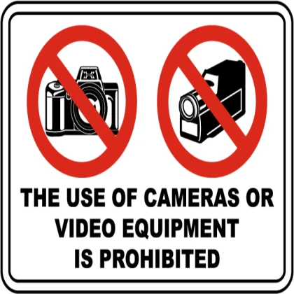 No Camera Allowed Prohibited Video Camera