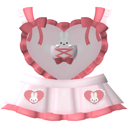 adorable bunny valentines apron | Roblox Item - Rolimon's