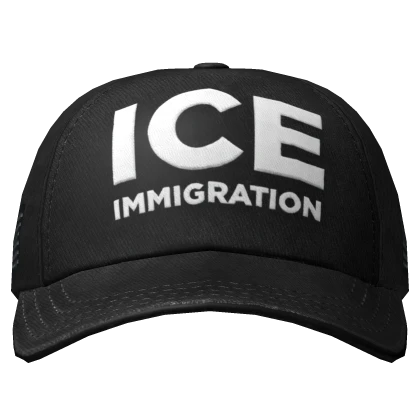 Black ICE Immigration Cap | Roblox Item - Rolimon's