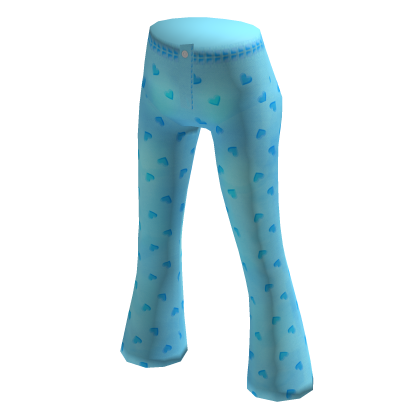 Calça jeans Heart Flare Azul - Roblox
