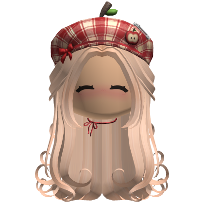 rambut igari pirang dengan wajah kalung baret - Roblox