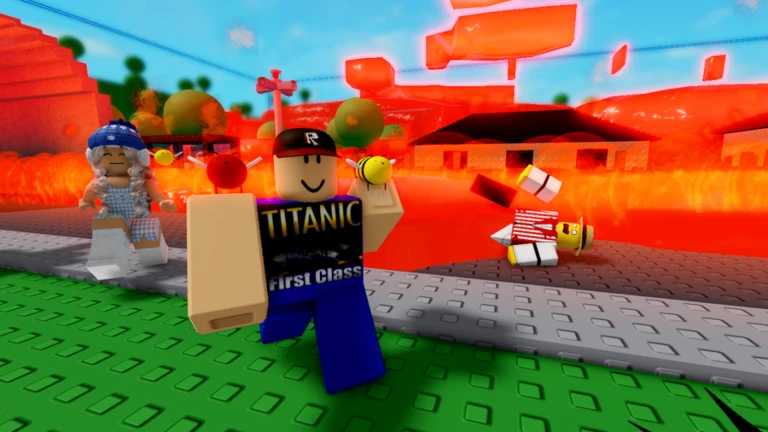 Jogo LAVA TSUNAMI (NOVOS DESASTRES!) - Roblox