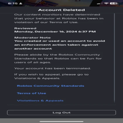 Account deleted